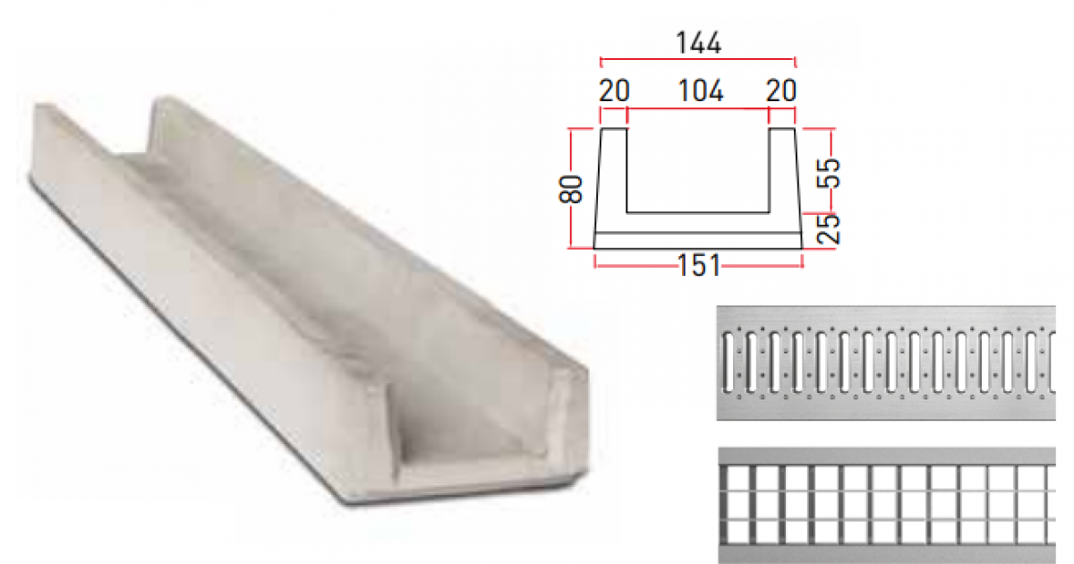 KANALETA ED 100R | Geobeton - Bandelli
